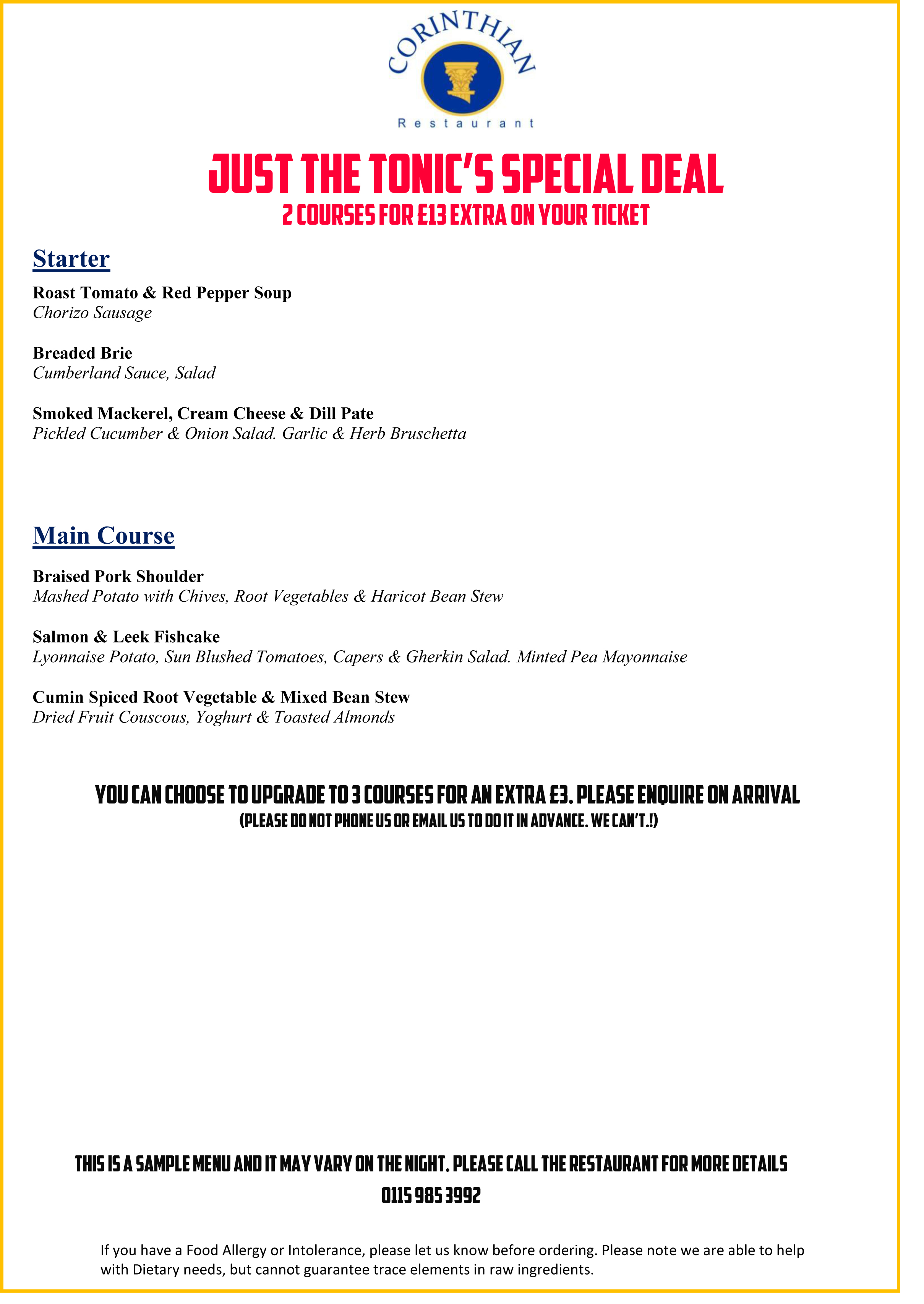 Just The Tonic's Saturday night comedy - Saturday 24 Mar - Just the ...